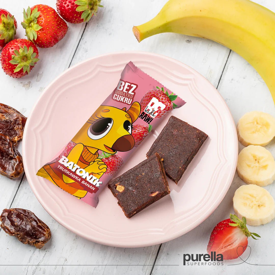 Be Raw Kids Strawberry-Banana Bar 25g | VESA Beauty UK
